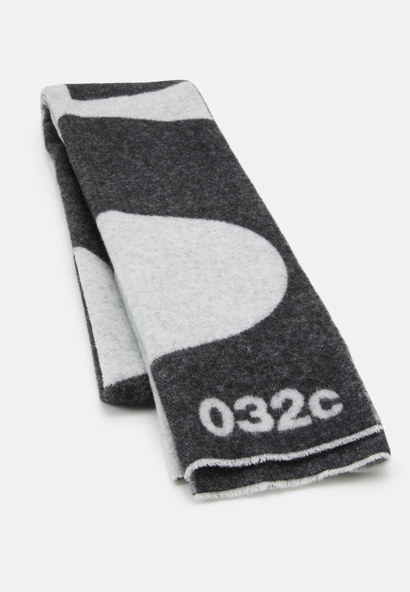 LOGO SCARF - WHITE/BLACK – LOCUS