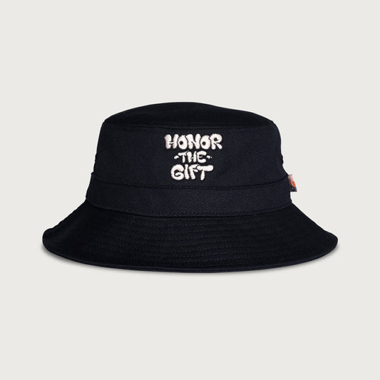 C-FALL SCRIPT BUCKET HAT - BLACK – LOCUS