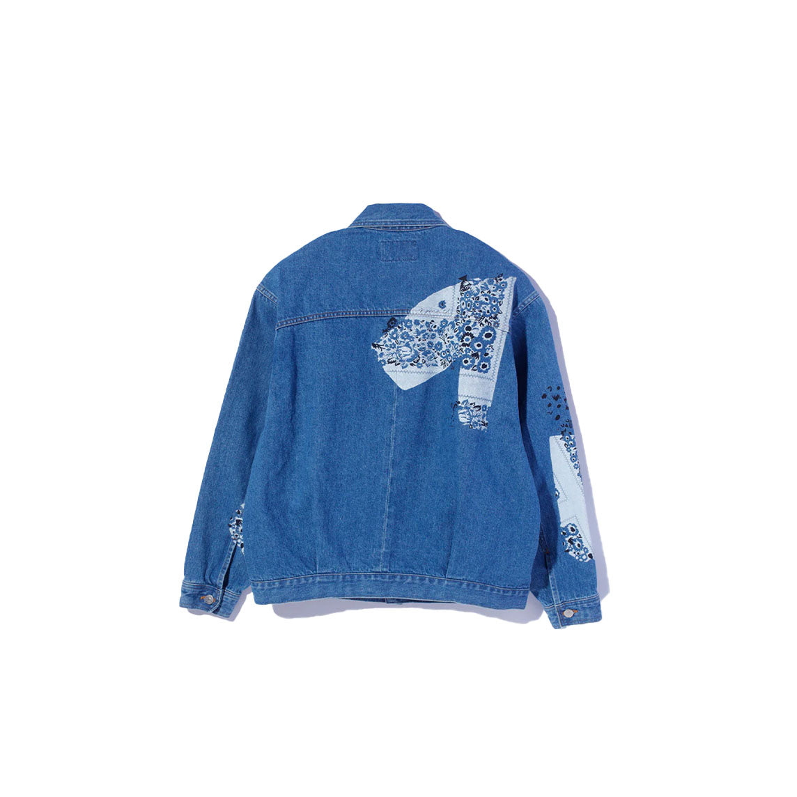 SIGN PRINT DENIM JACKET - INDIGO – LOCUS