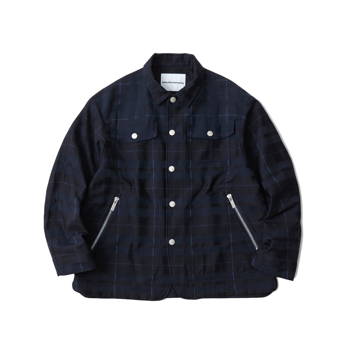 BIG CHECK WORK JACKET - NAVY – LOCUS